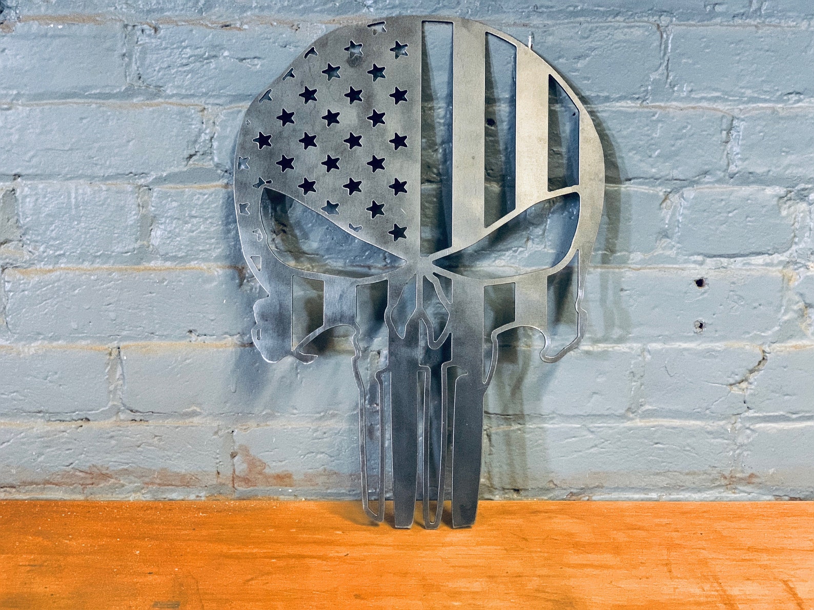 Thin Blue Line Punisher Flag American Flag Skull Thin Blue | Etsy