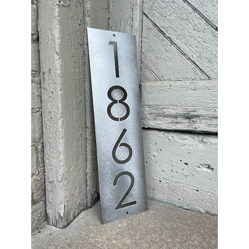 Custom Metal Address Sign Modern Address Sign Outdoor | Etsy