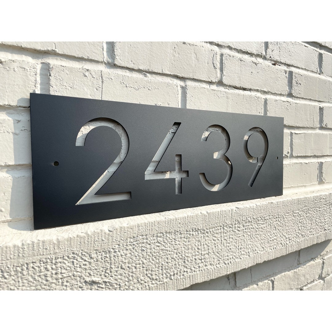 Custom Metal Address Sign, Contemporary Address Sign, Modern Address ...