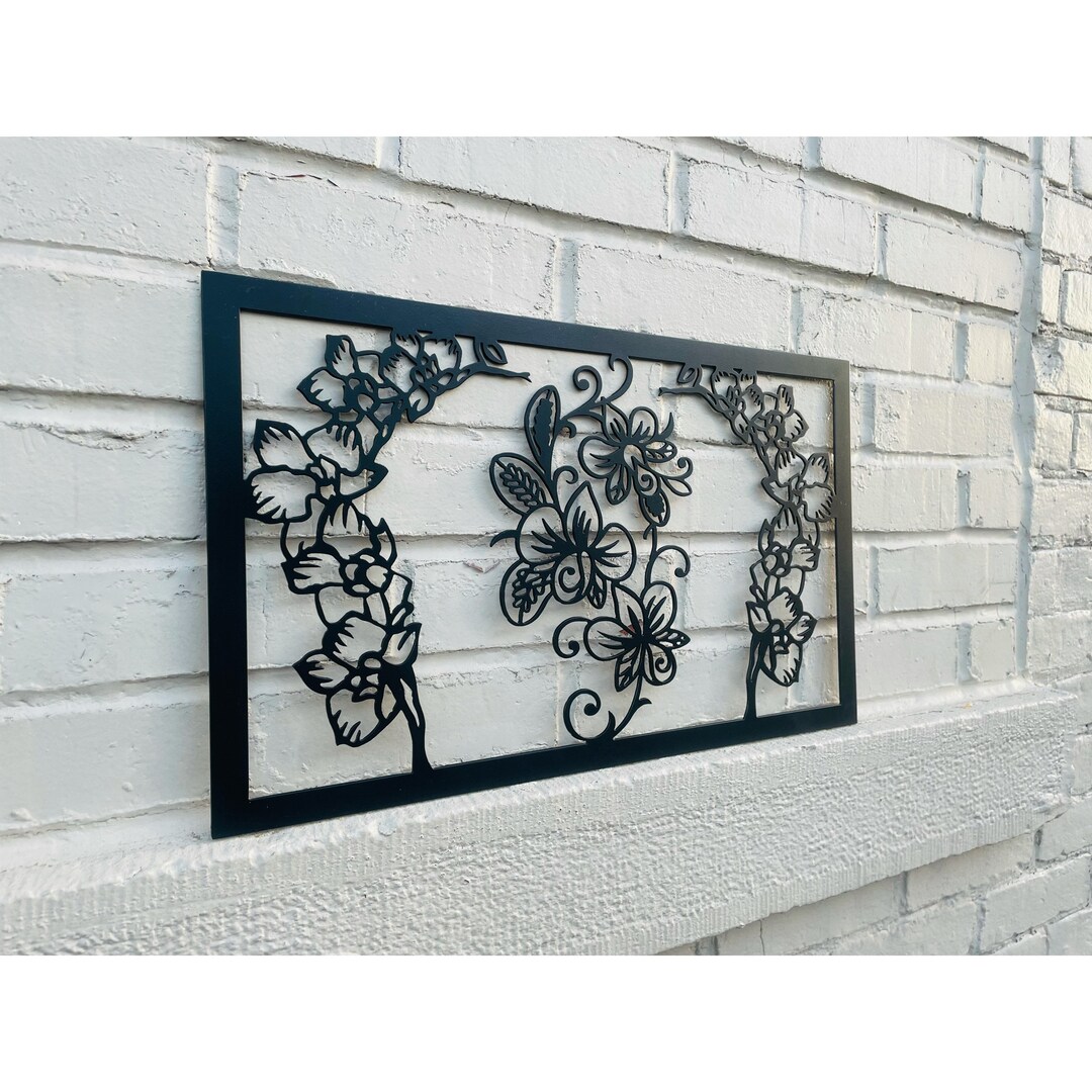 Metal Orchid, Orchid Flower Wall Art, Metal Flower Wall Decor, Gifts ...