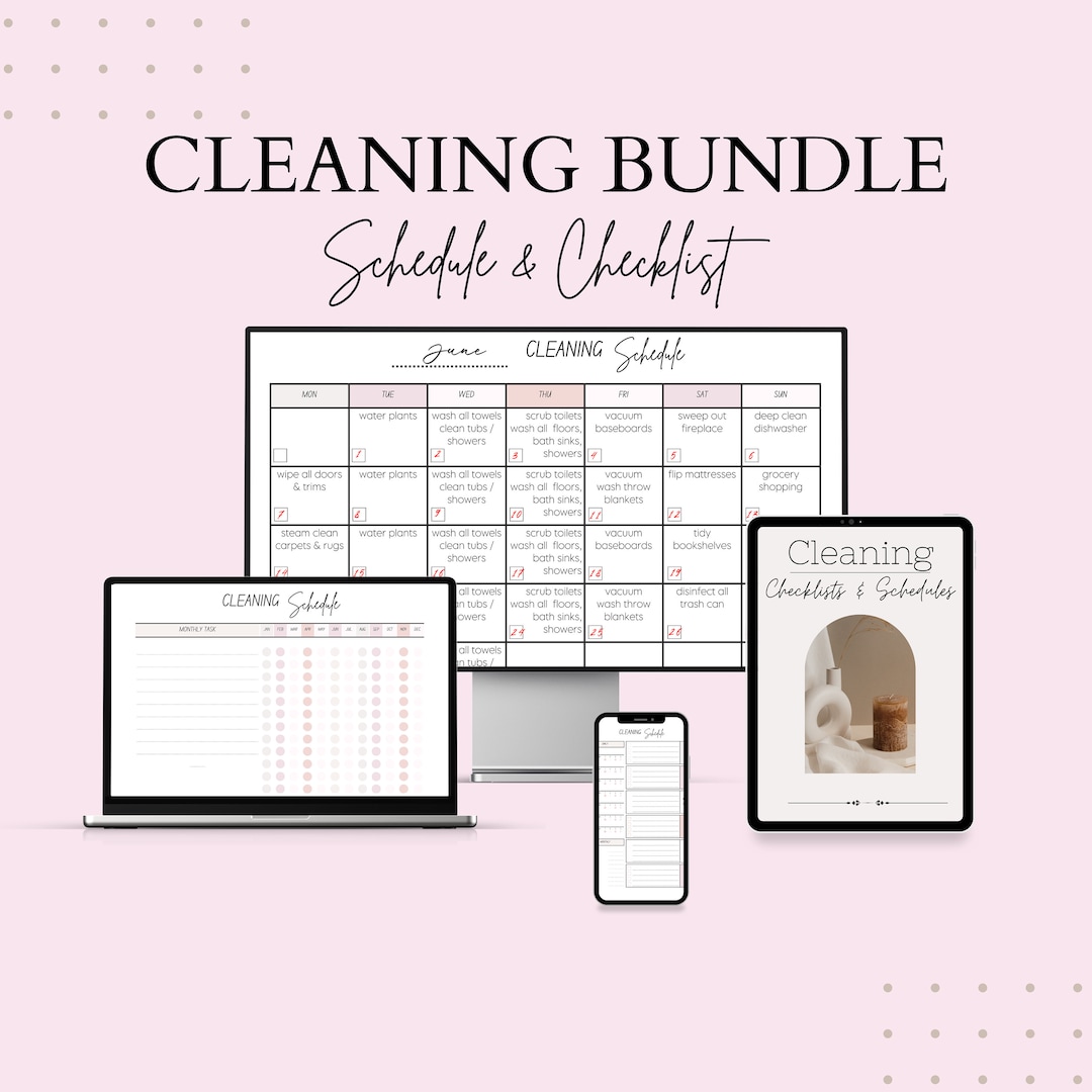 Cleaning Checklist Bundle: Schedules, Planners (PDF Download) - Etsy