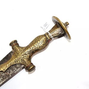 Antique Sword Hand Forged Old Steel Blade Original Engraved Brass ...