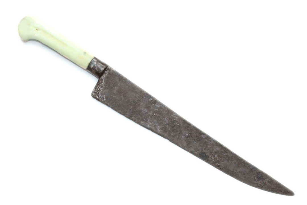 Antique Dagger Knife Old Steel Blade Natural Bone Chip Handle - B6 - Etsy