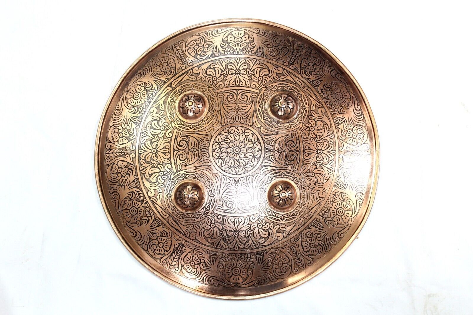 Shield Dhal India Hand Engraved Design Battle Armory Copper - Etsy