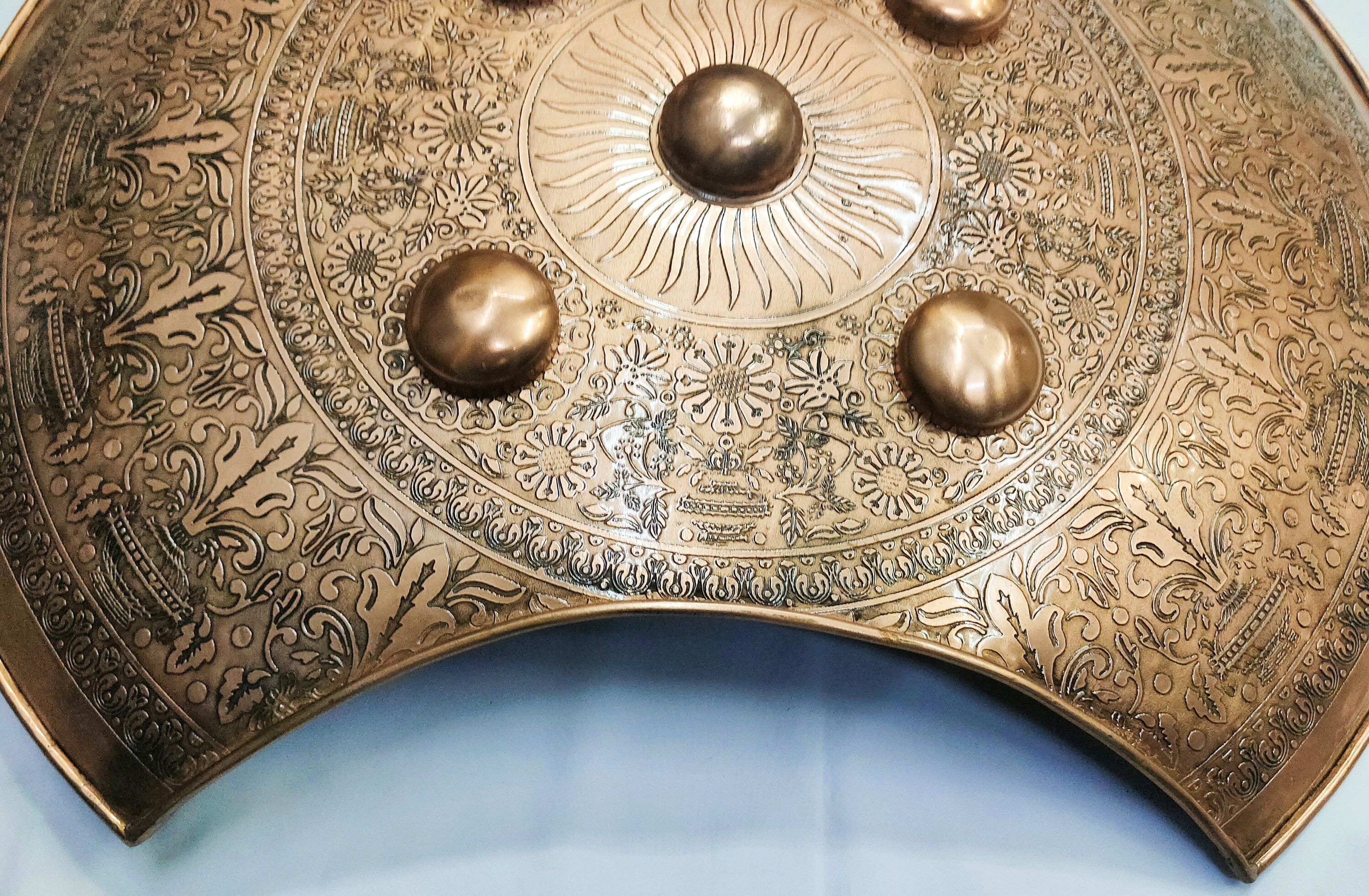 Rotating Shield Steel Hand Engraved Armor Battle Dhal Copper - Etsy