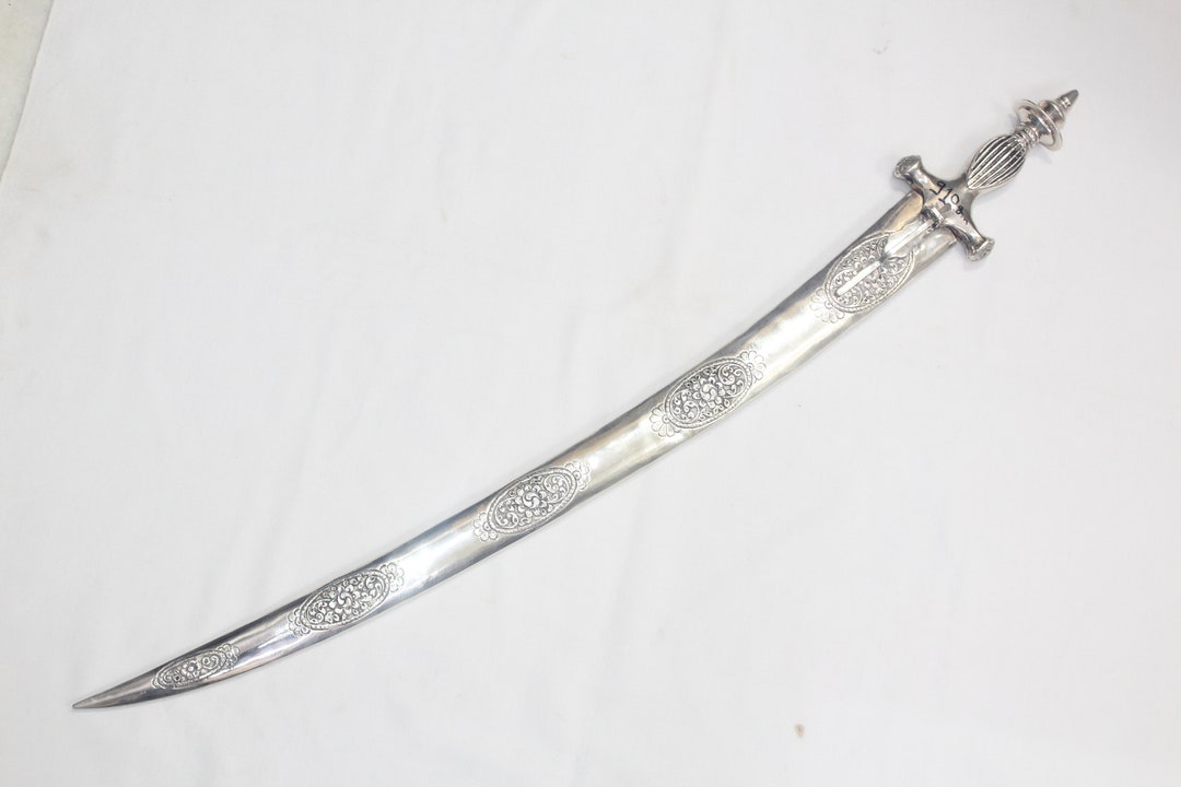 PH Wedding Sword Dagger Knife Solid Pure 925 Sterling Silver Damascus ...