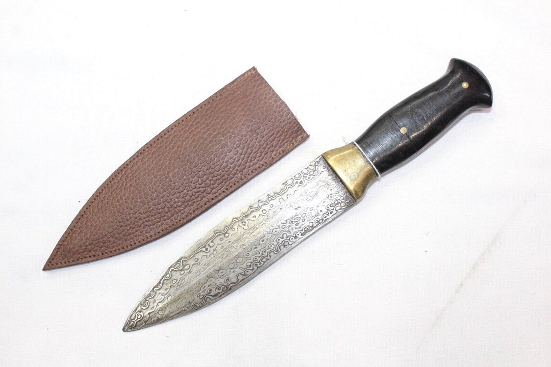 Dagger Knife Damascus Sakela Steel Blade Bulls Horn Chip - Etsy