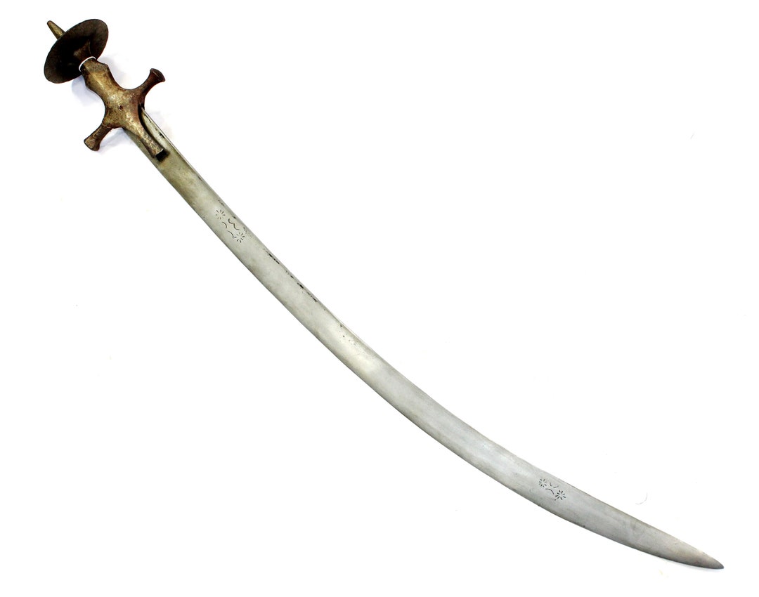 Antique Sword Locker Mark Hand Forged Faulad Wootz Steel Blade Old ...