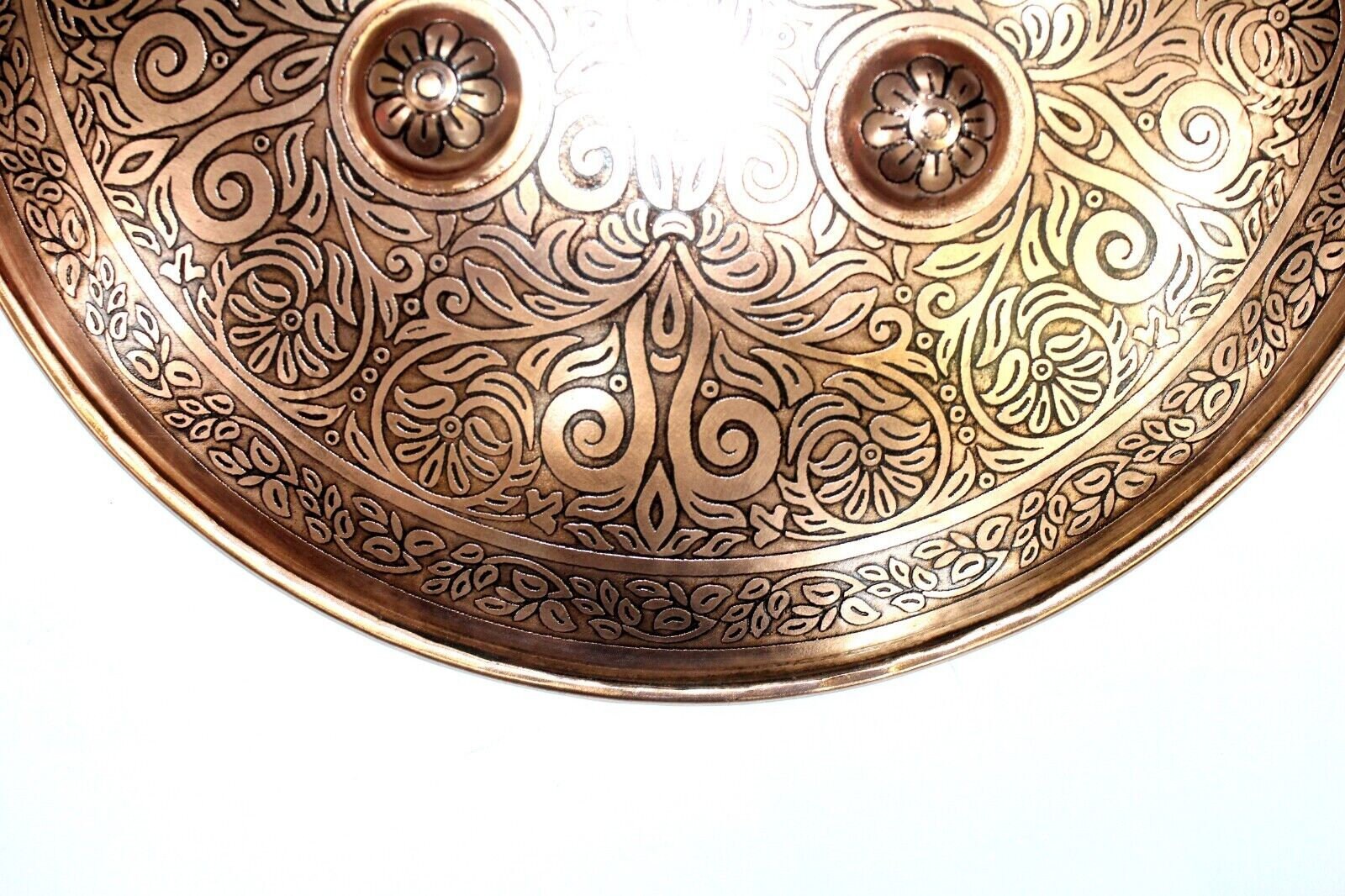 Shield Dhal India Hand Engraved Design Battle Armory Copper - Etsy