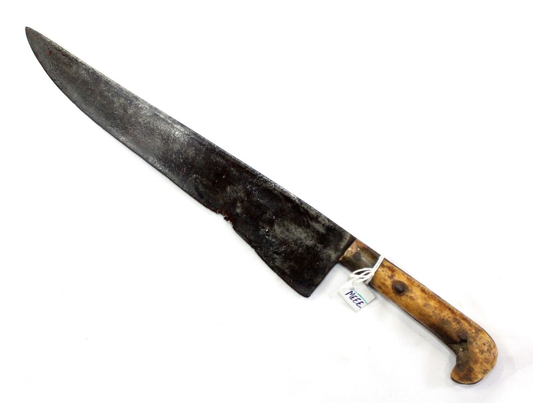 Antique Dagger Knife Pesh-kabz Hand Forged Steel Blade Natural Bone ...