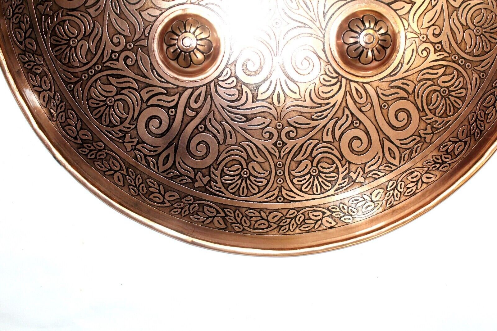 Shield Dhal India Hand Engraved Design Battle Armory Copper - Etsy