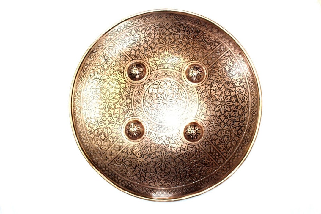 Shield Dhal India Hand Engraved Design Battle Armory Copper Polish F924 ...