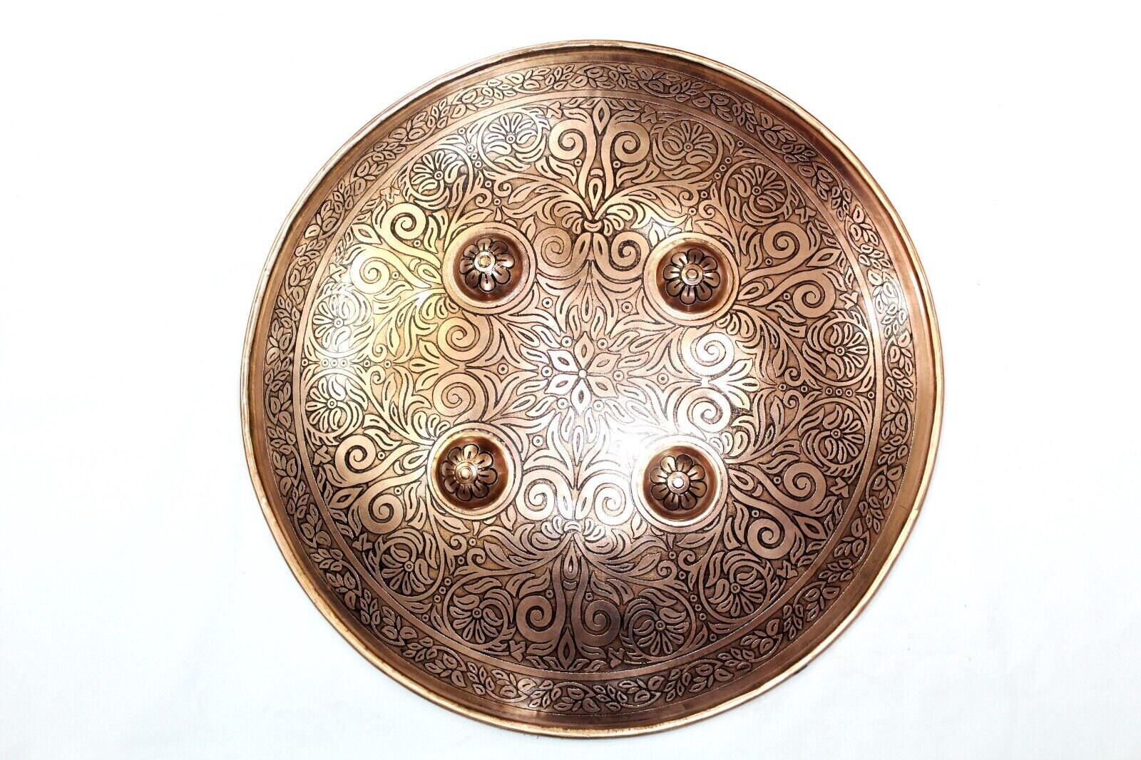 Shield Dhal India Hand Engraved Design Battle Armory Copper - Etsy