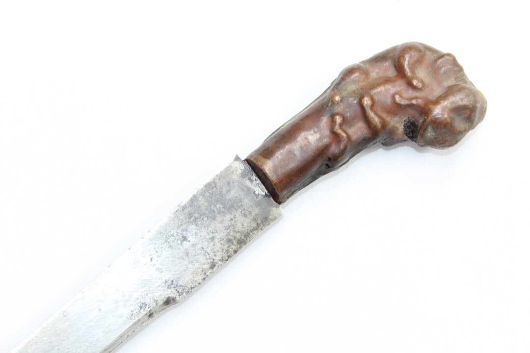 Antique Sword Hand Forged Old Damascus Sakela Steel Blade New Copper ...