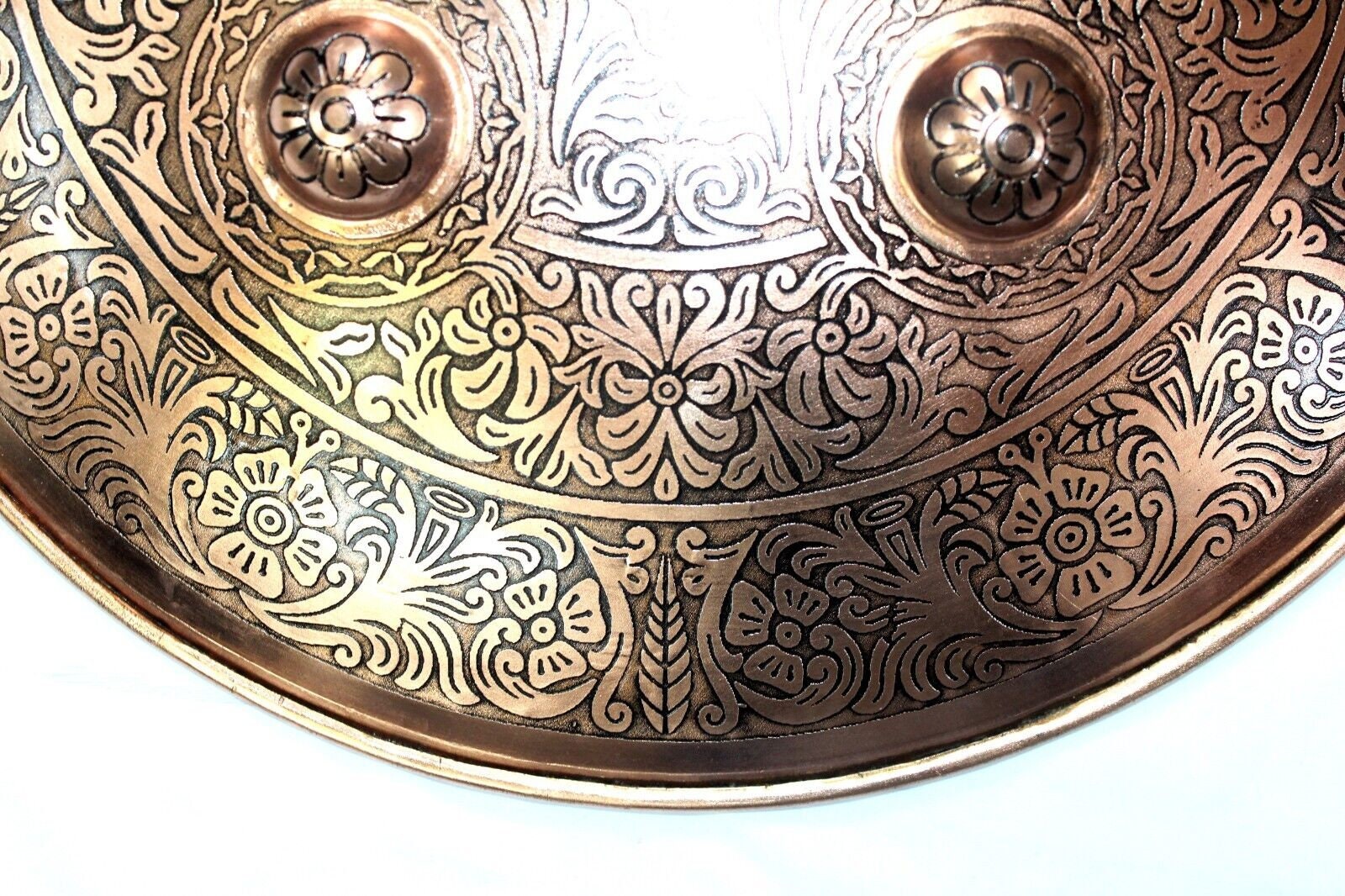 Shield Dhal India Hand Engraved Design Battle Armory Copper - Etsy