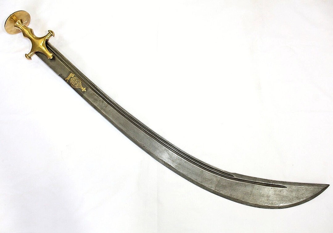 Demon Sword Asura Rakshasa Dagger Gold Koftgiri Damascus Steel Blade ...