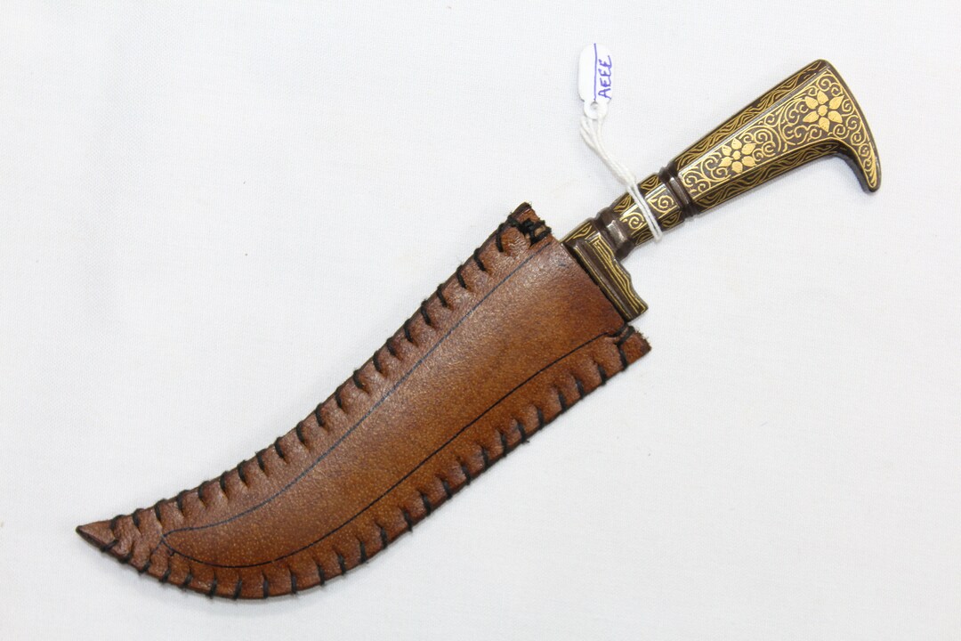 Work Gold Knife Dagger Blade Steel Sikh Kirpan Vintage Bidaree A628 - Etsy