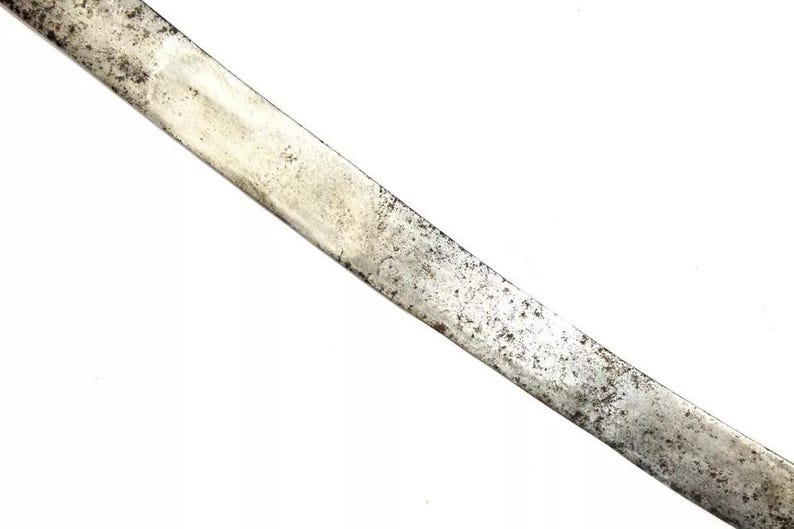 Antique Sword Hand Forged Old Steel Blade Original Engraved Brass ...