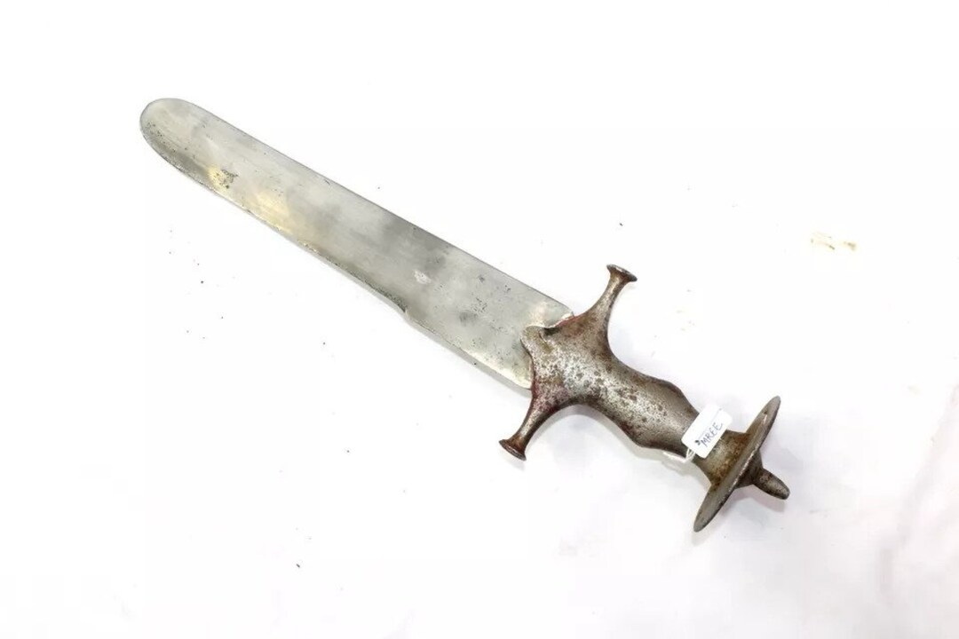 Vintage Old Dagger Knife Katar Hand Forged Steel Blade Antique Handle ...