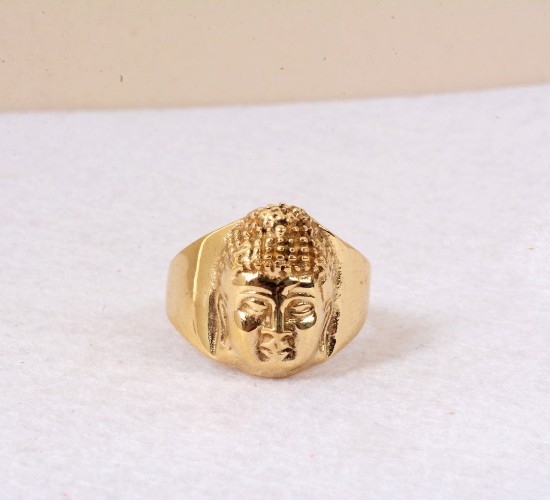 Lord Buddha Ring, 18k Gold Buddha Ring, Religious Ring, Buddhist Ring ...