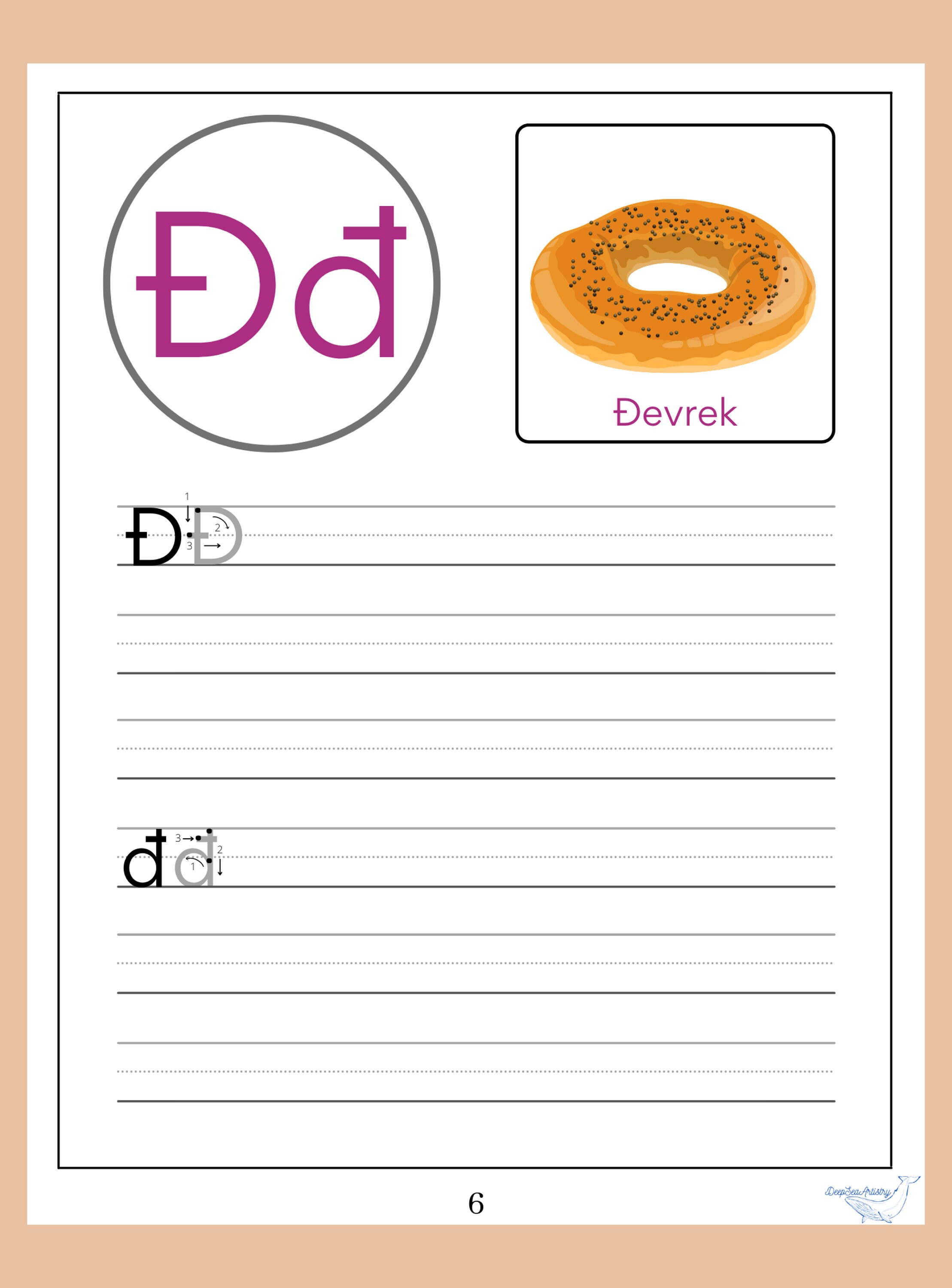 Printable Serbian Alphabet Worksheets for Kids With Pictures, Example ...