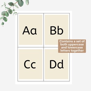 Minimalist Alphabet Printable Flashcards, Letter Cards, Digital ...