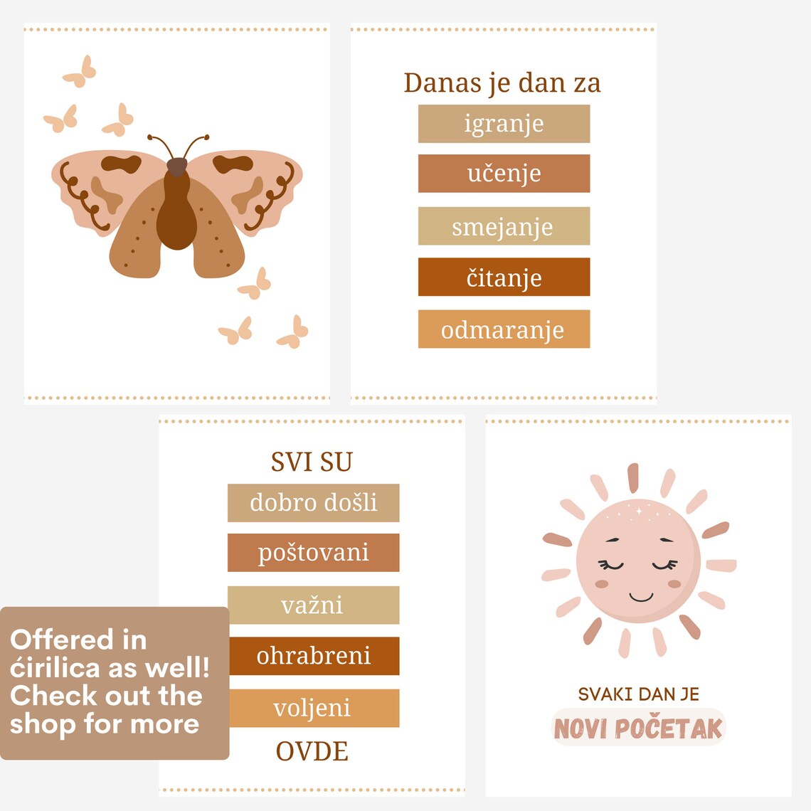 28 Serbian Neutral Educational Posters in Latinica - Etsy