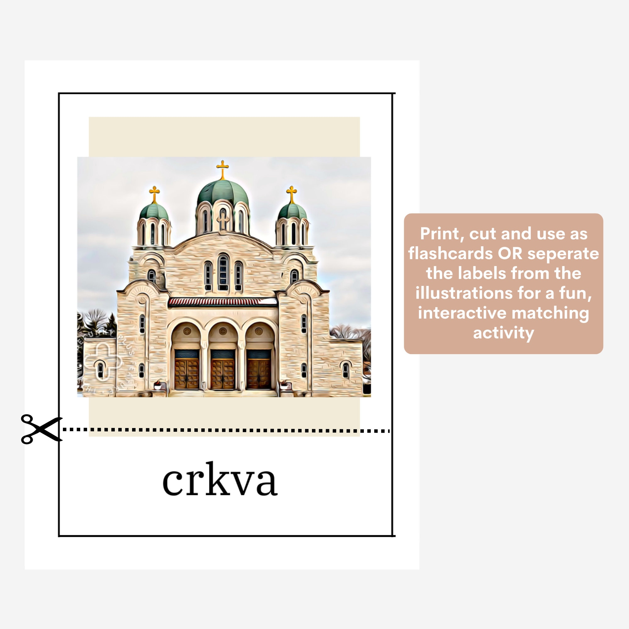 120 Flashcards in Serbian Latin Alphabet Printable for Kids - Etsy ...