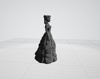 Princess Belle 3d Print - Etsy