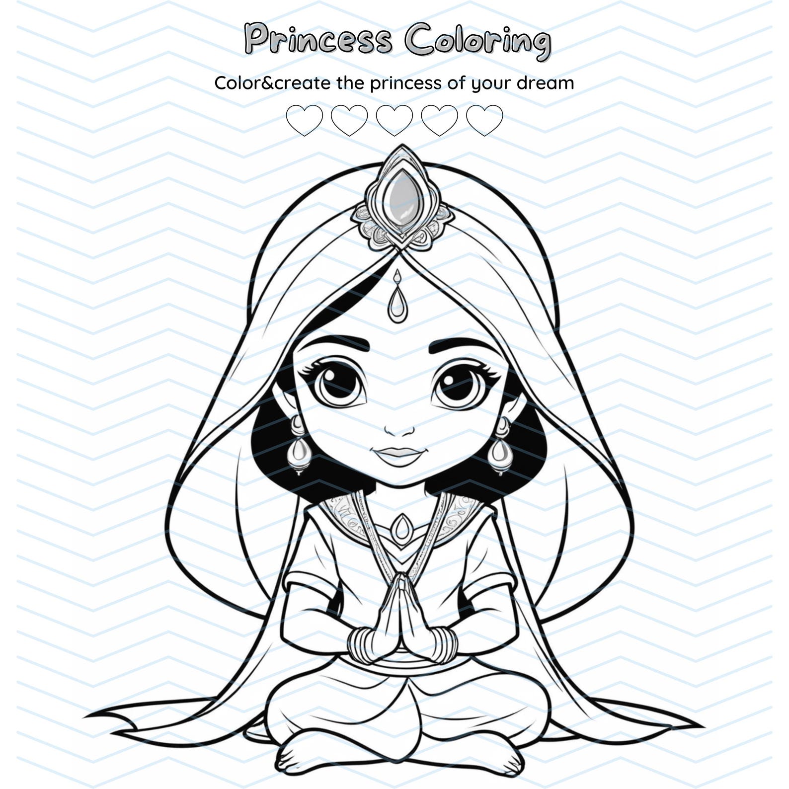 Princess Characters Coloring Book | Creative Fun for Kids - Etsy