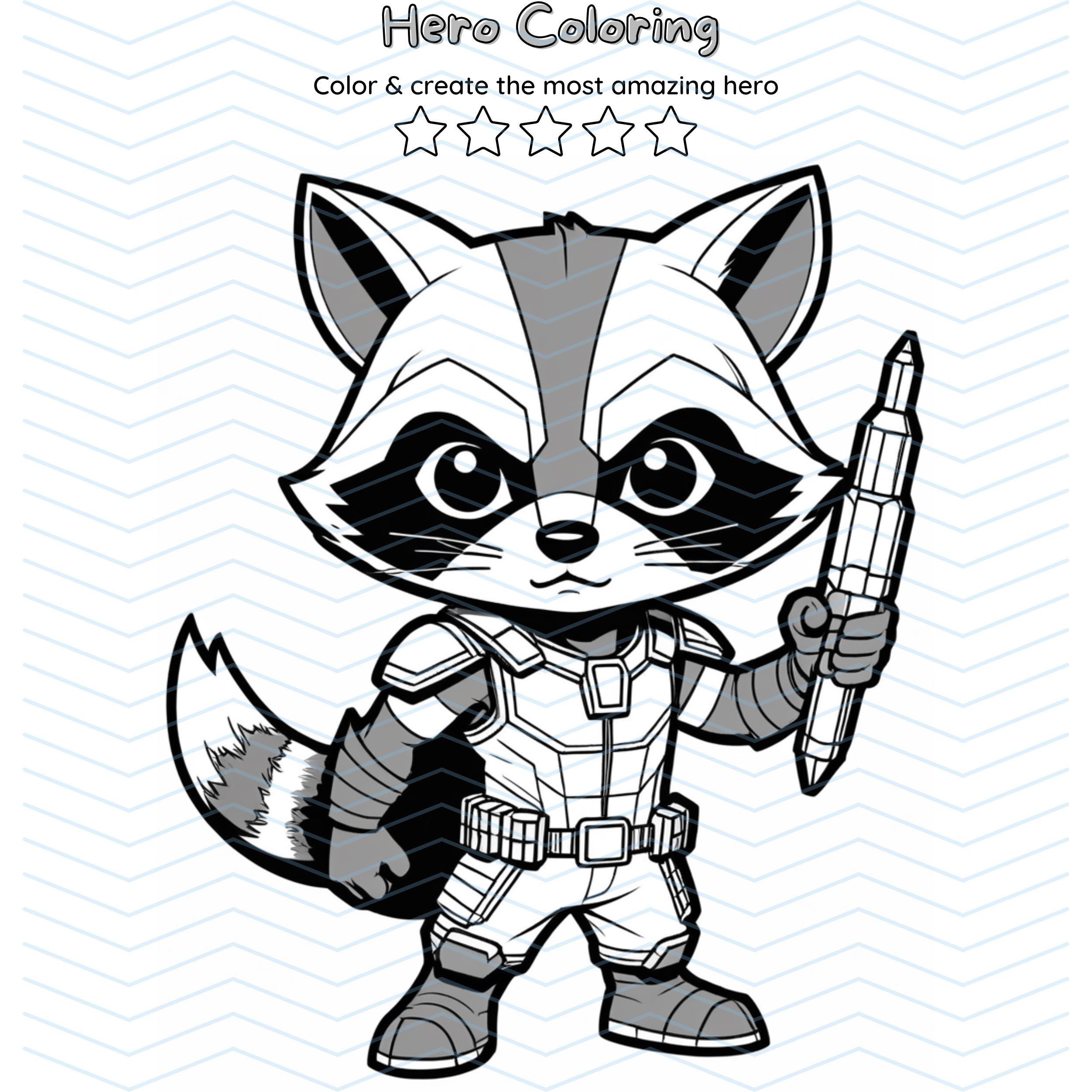Superhero Coloring Book for Kids | Printable Fun Art Pages,digital ...