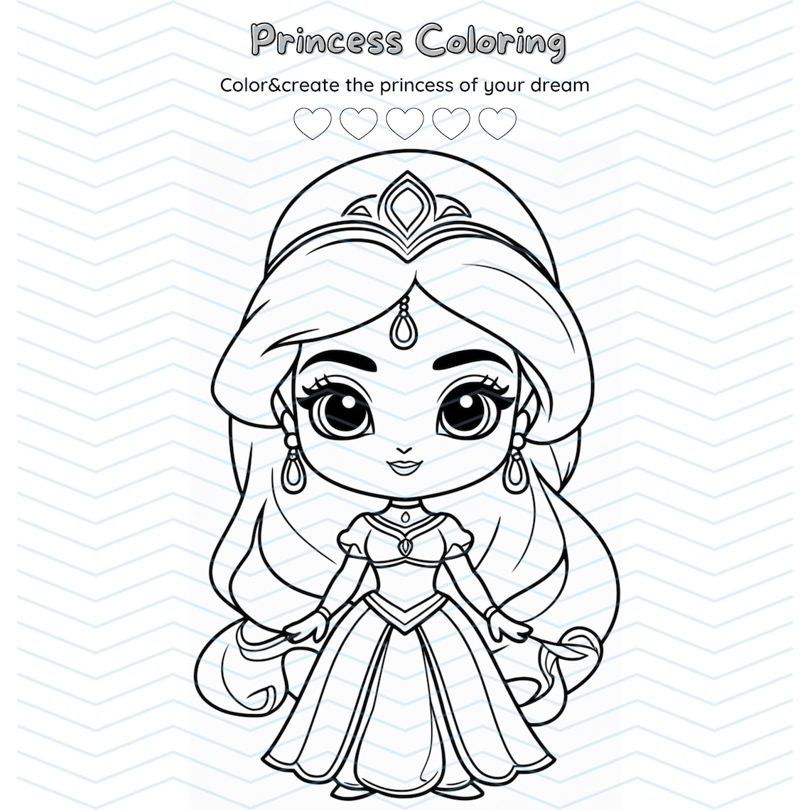 Princess Characters Coloring Book | Creative Fun for Kids - Etsy