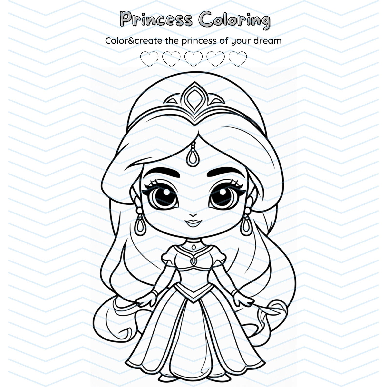 Princess Characters Coloring Book | Creative Fun for Kids - Etsy