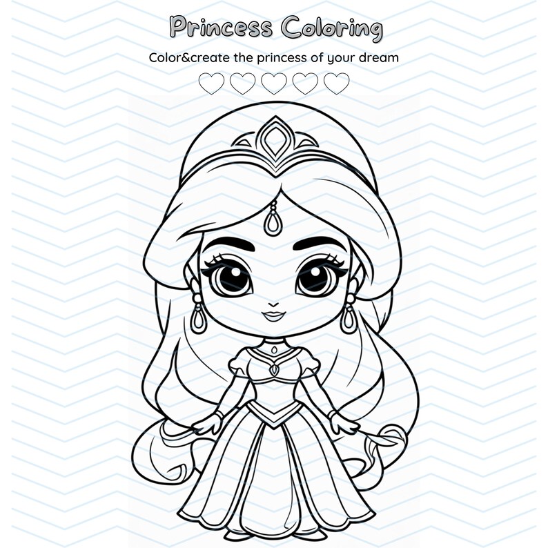 Princess Characters Coloring Book | Creative Fun for Kids - Etsy