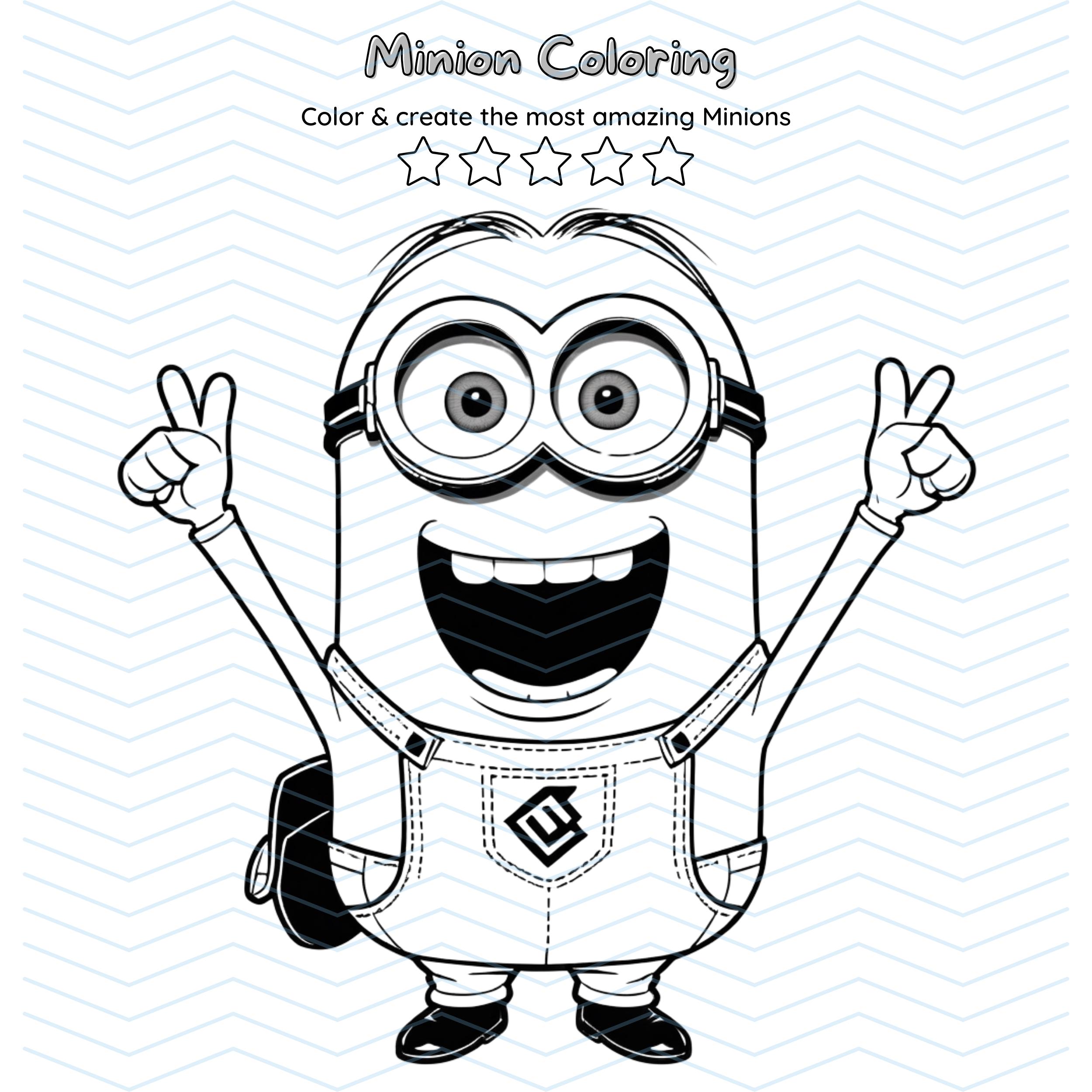Minions Coloring Book for Kids - Fun Printable Characters Activity ...