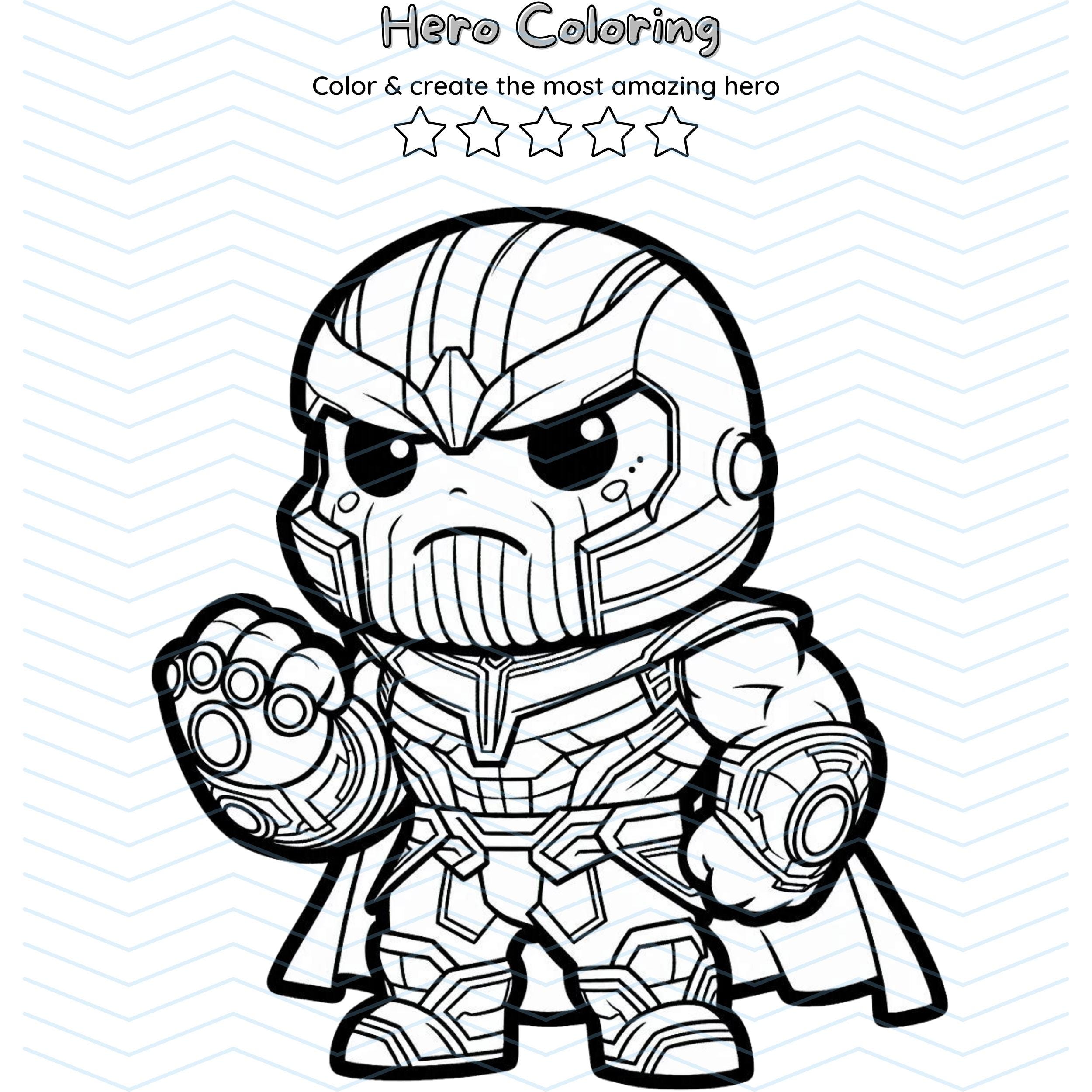 Superhero Coloring Book for Kids | Printable Fun Art Pages,digital ...