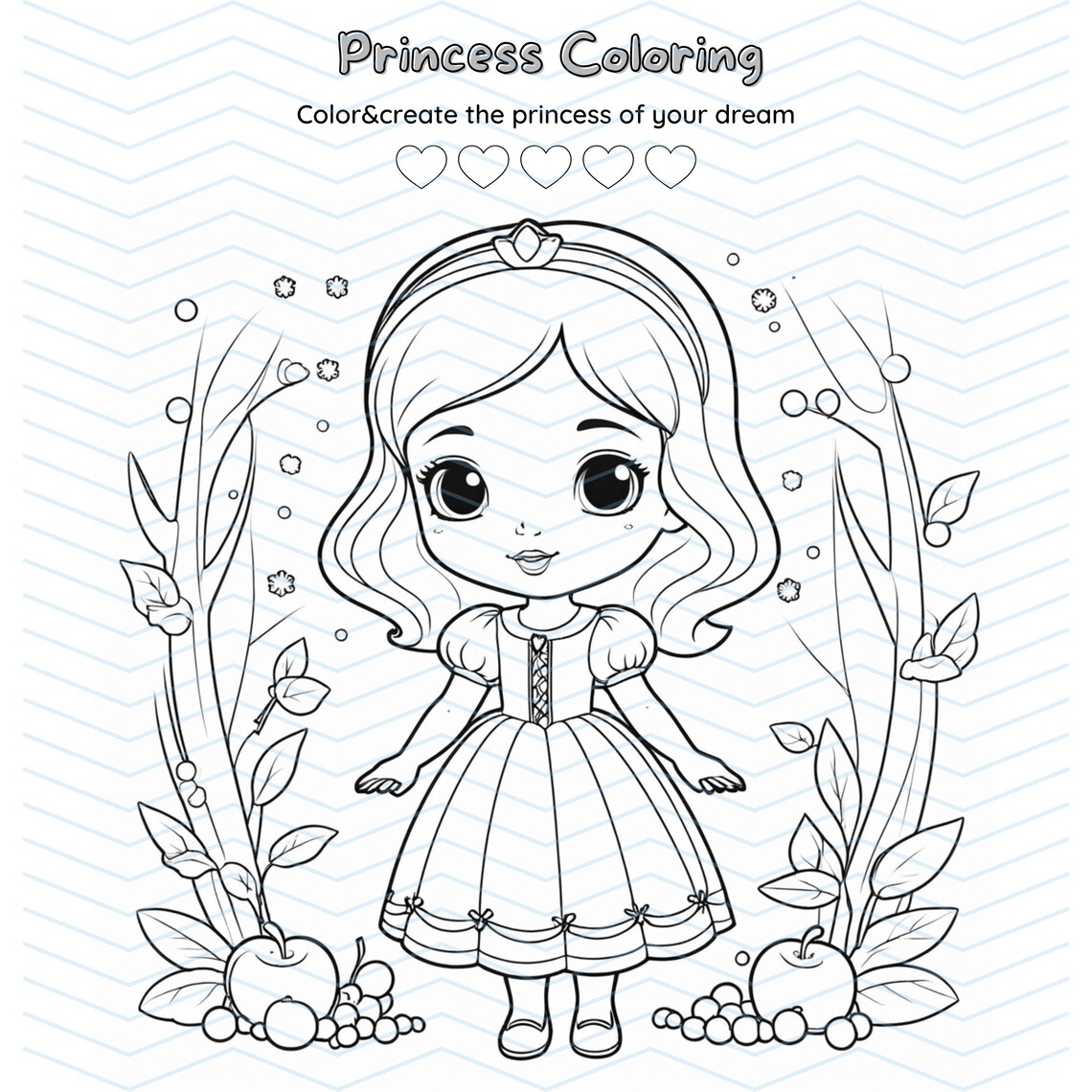 Princess Characters Coloring Book | Creative Fun for Kids - Etsy