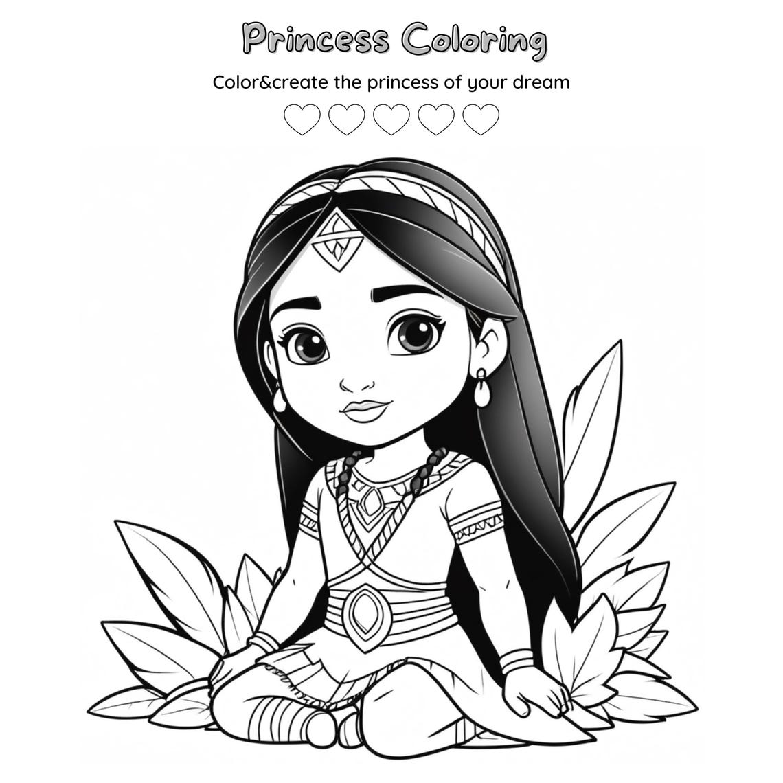 Princess Characters Coloring Book | Creative Fun for Kids - Etsy
