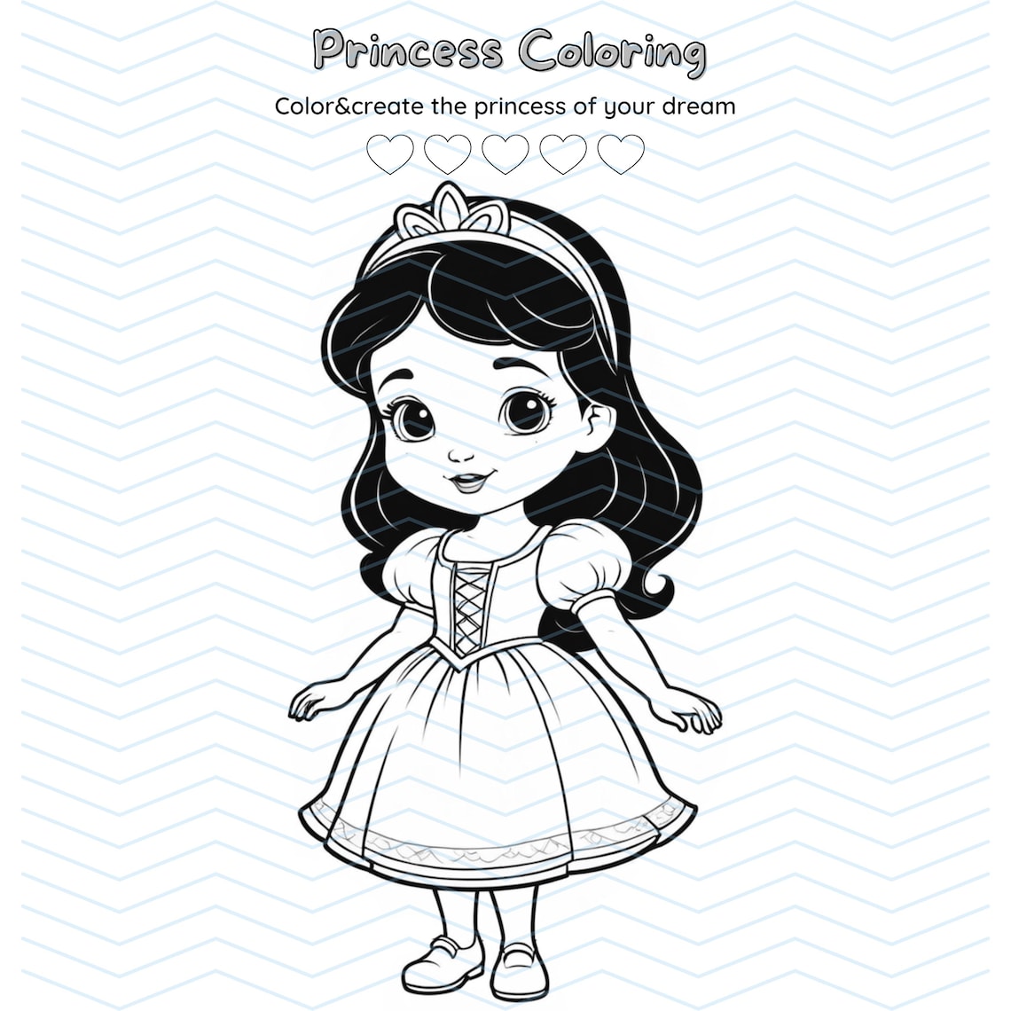 Princess Characters Coloring Book | Creative Fun for Kids - Etsy