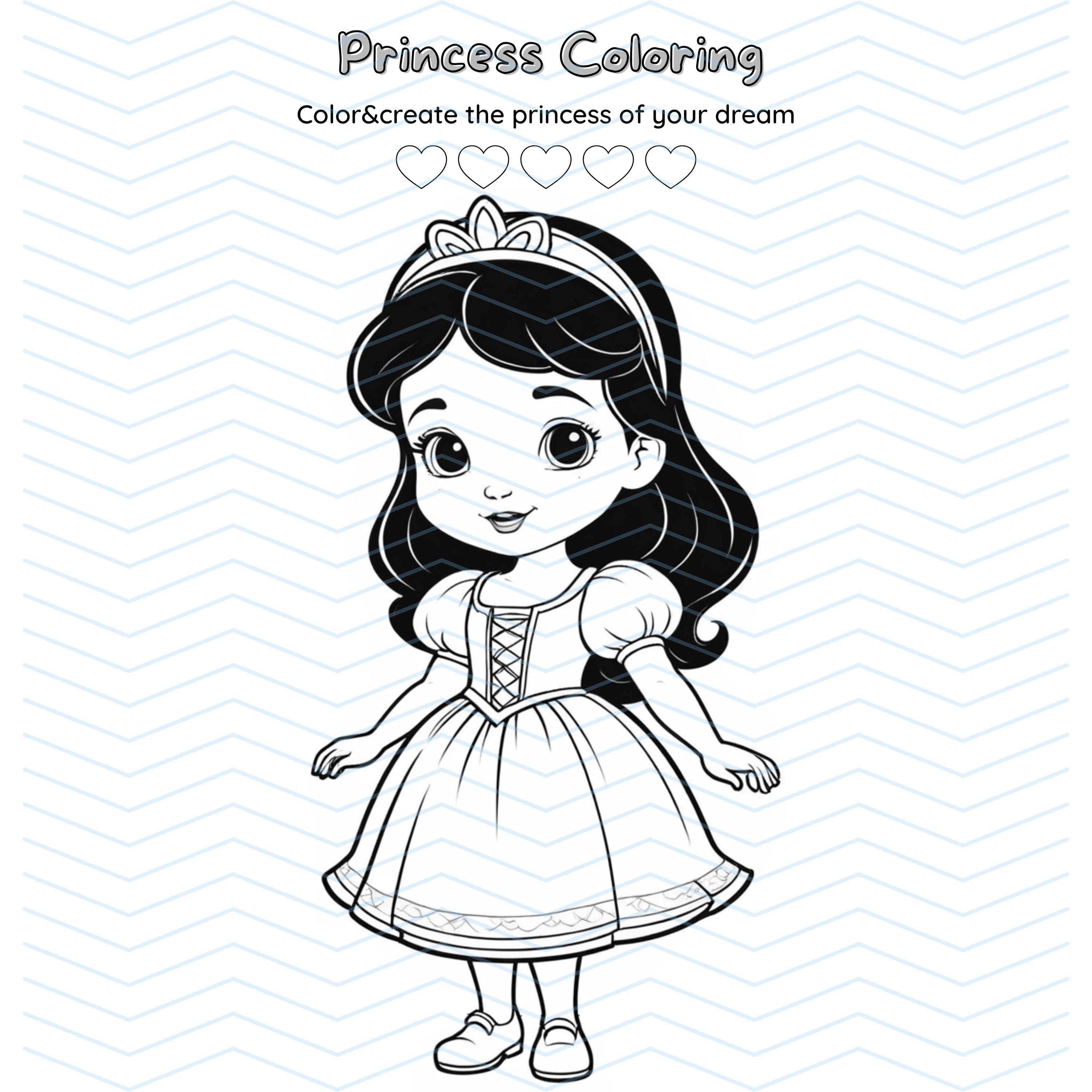 Princess Characters Coloring Book | Creative Fun for Kids - Etsy