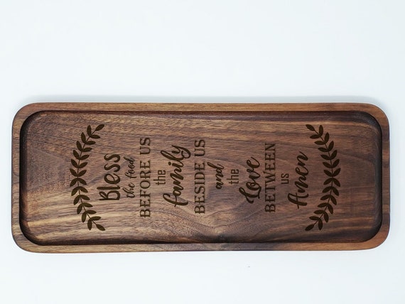 Engraved Bless the Food Before Us Prayer Tray Gathering - Etsy