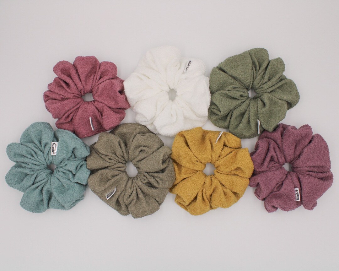 Towel Scrunchie - Extra Large - Regular Size - Hair Accessory - Elastic ...