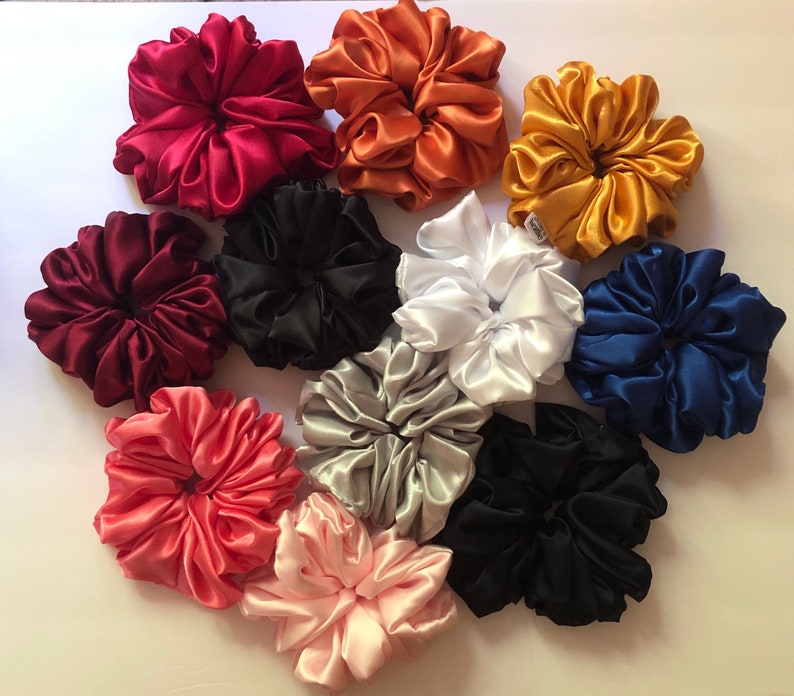 Satin Oversized Scrunchie - Extra Large - Hair Accessory - Elastic - Etsy