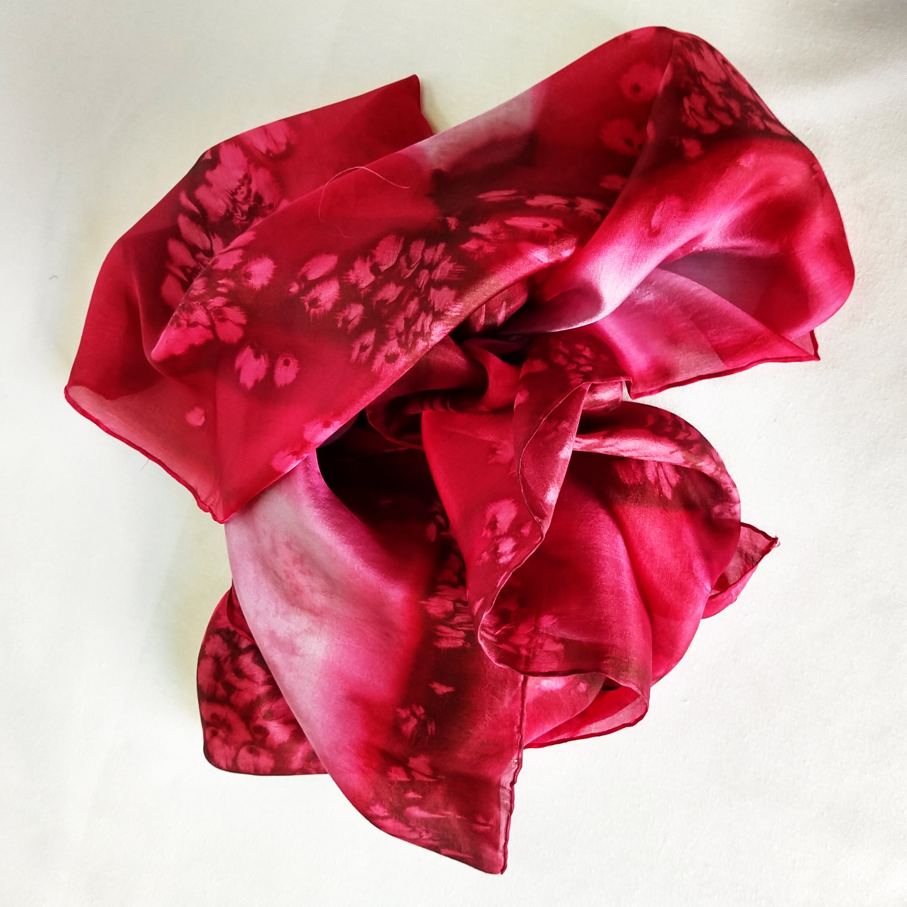 Burgundy Hand Painted Infinity Silk Scarf for Casual Men - Etsy