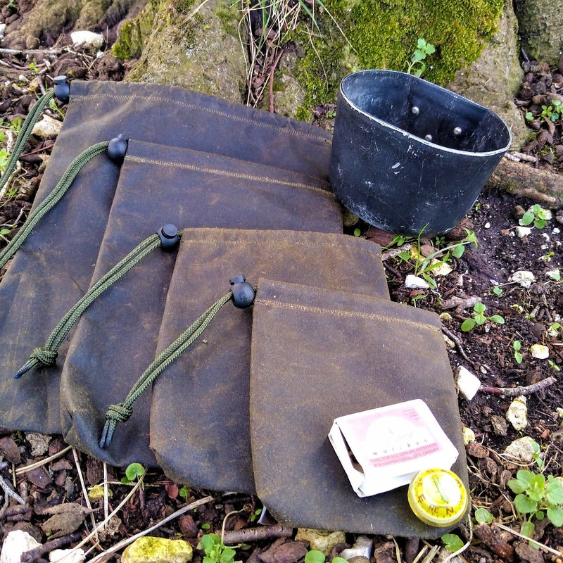 Wax Cotton Small Bag - Etsy UK