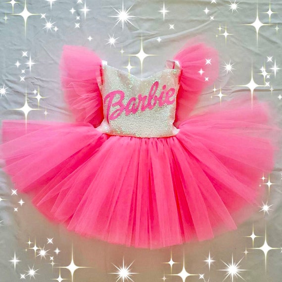 Neon Pink B Doll Dress/ Hot Pink Dress / Doll Girl Costume / - Etsy