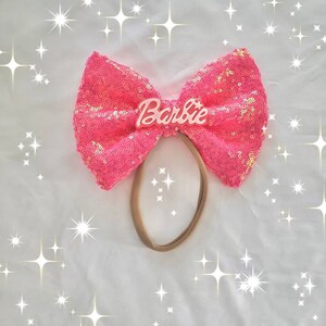 Hot Pink Bow Headband / Pink Bow / Neon Pink Bow Headband / - Etsy