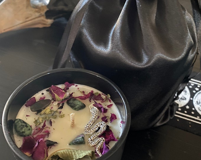 Medusa Candle Ritual Spell Candles. Gemstone and Herb Candles Witch ...
