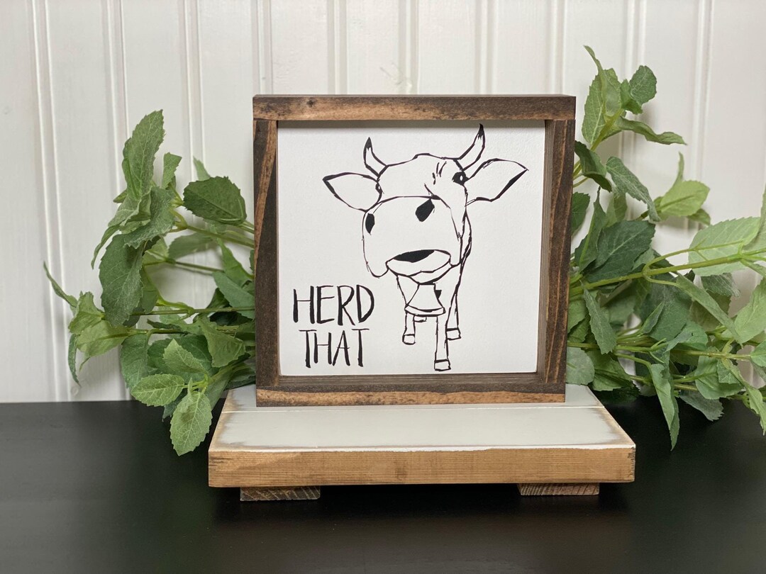 Herd That Cow Sign, Funny Bathroom Humor, Heard That Farmhouse Bathroom ...