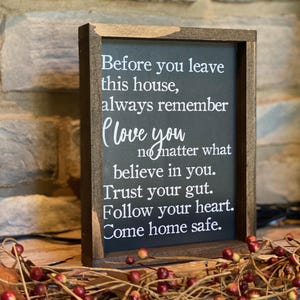 Always Remember Sign, I Love You, Entryway Sign, Wooden Sign, Living ...